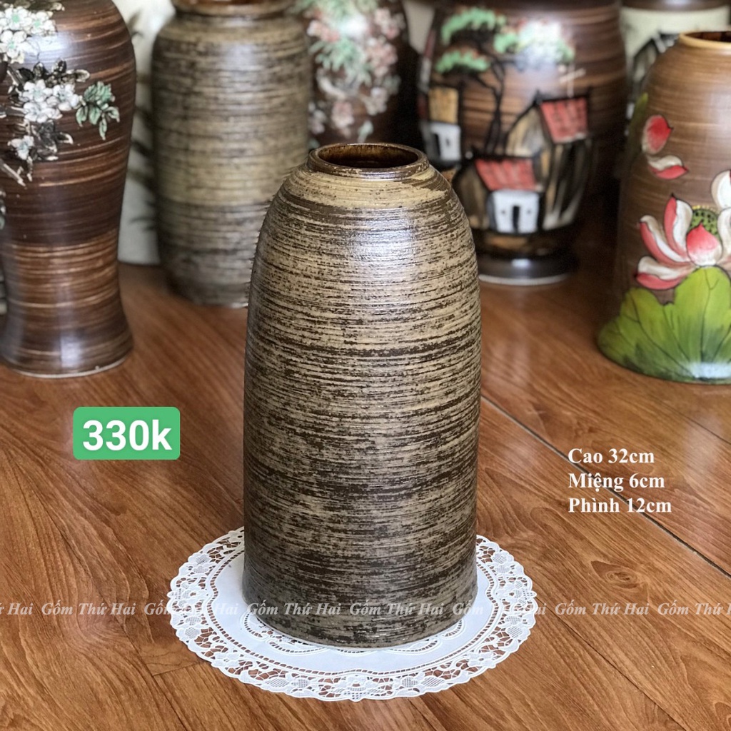 Bat trang flower vase with high quality smooth rustic enamel BT21 ...