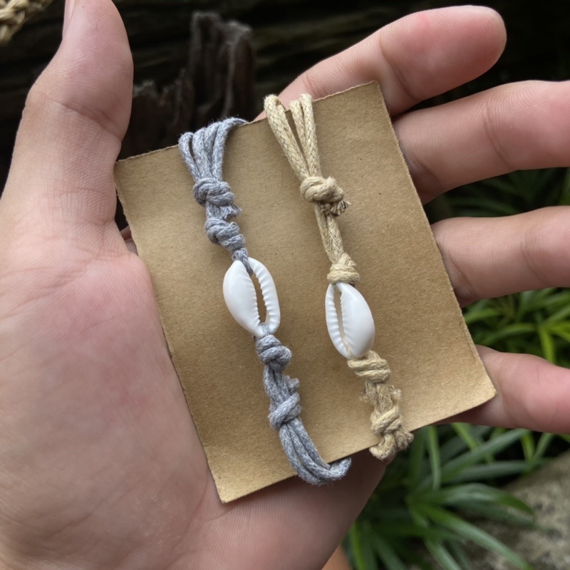 2pcs Beach Finds Friendship bracelet, Adjustable, true shells from cebu ...