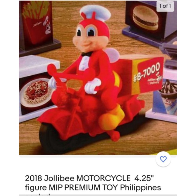 2018 Jollibee figure red motorcycle delivery kiddie meal sealed brand ...