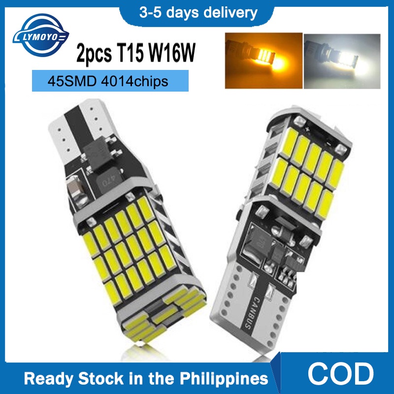2pcs T15 LED Park Light W16W 921 912 902 LED Bulbs High Power 4014 ...