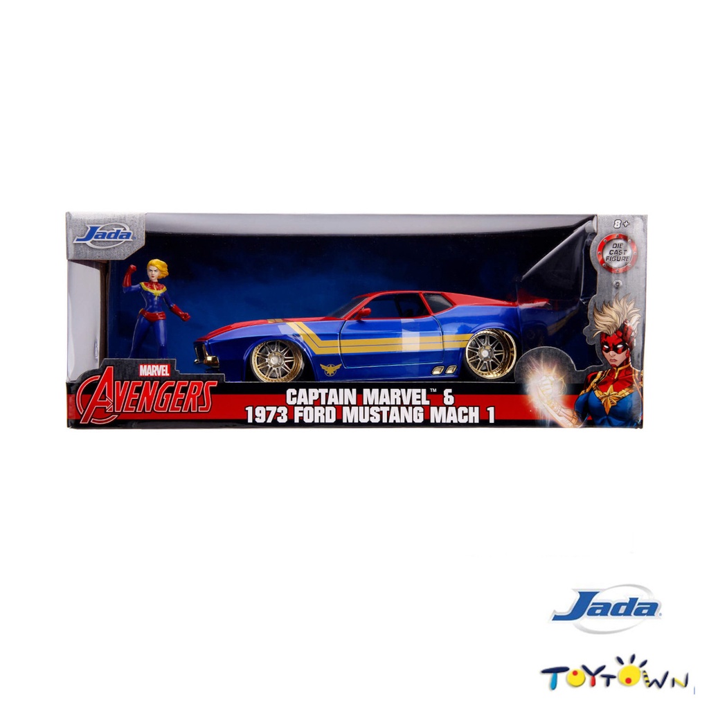 Jada Toys 1:24 Marvel Avengers - Captain Marvel™ & 1973 Ford Mustang ...
