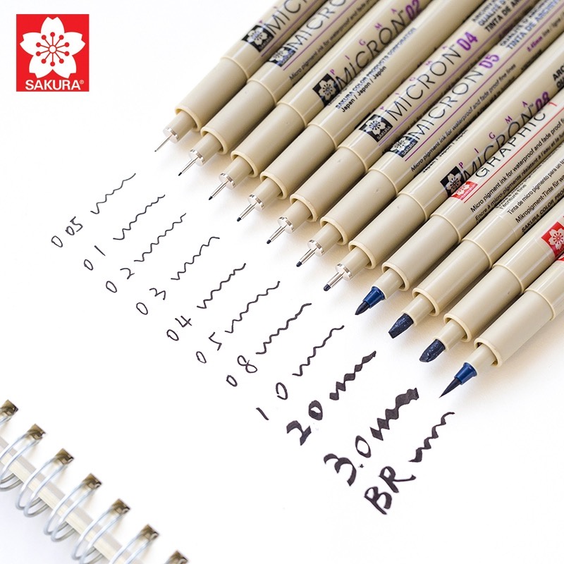 Sakura Pigma Pens - Micron / Graphic / Brush | Shopee Philippines