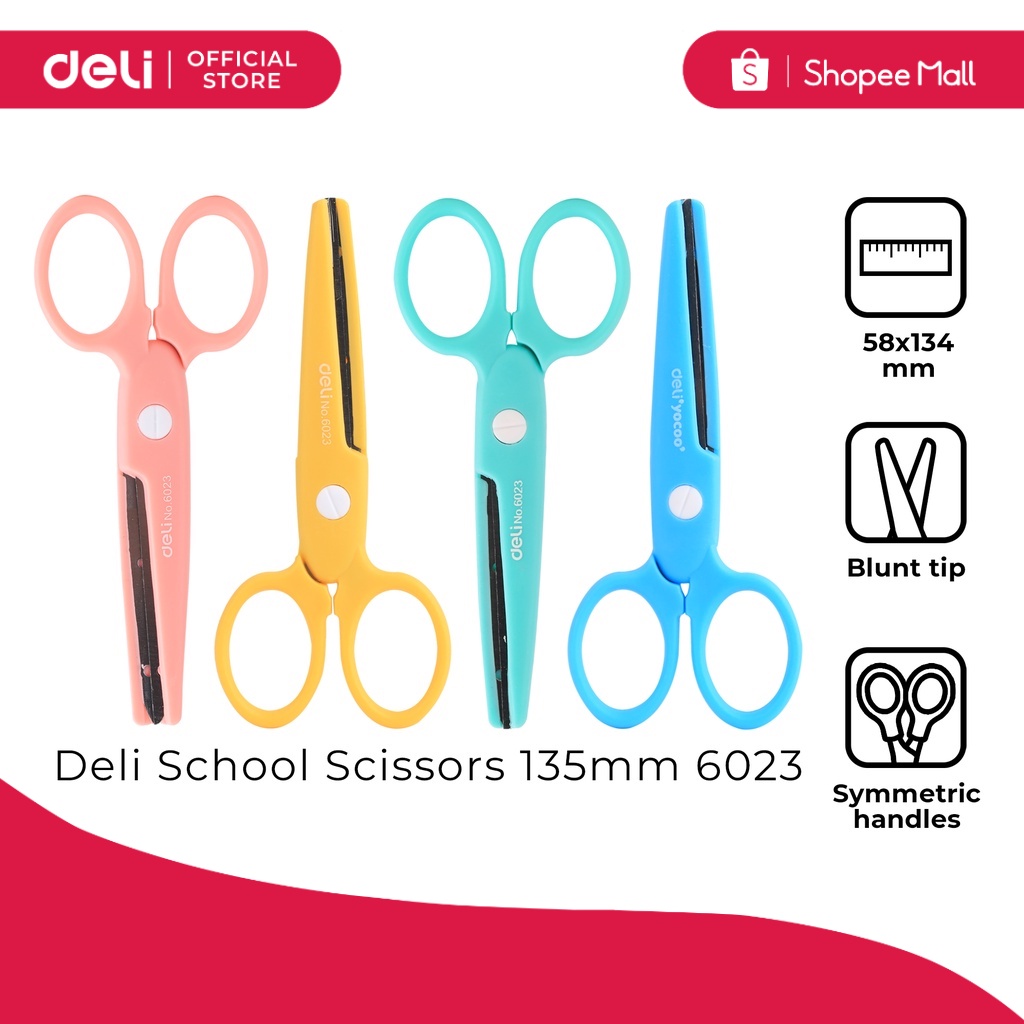 Deli 6023 School Scissors 135mm [796023] | Shopee Philippines
