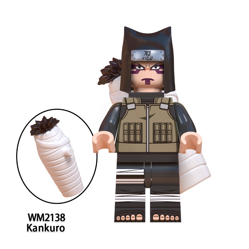 Naruto Building Blocks Minifigures Gaara Inuzuka Kiba Raikage Temari ...