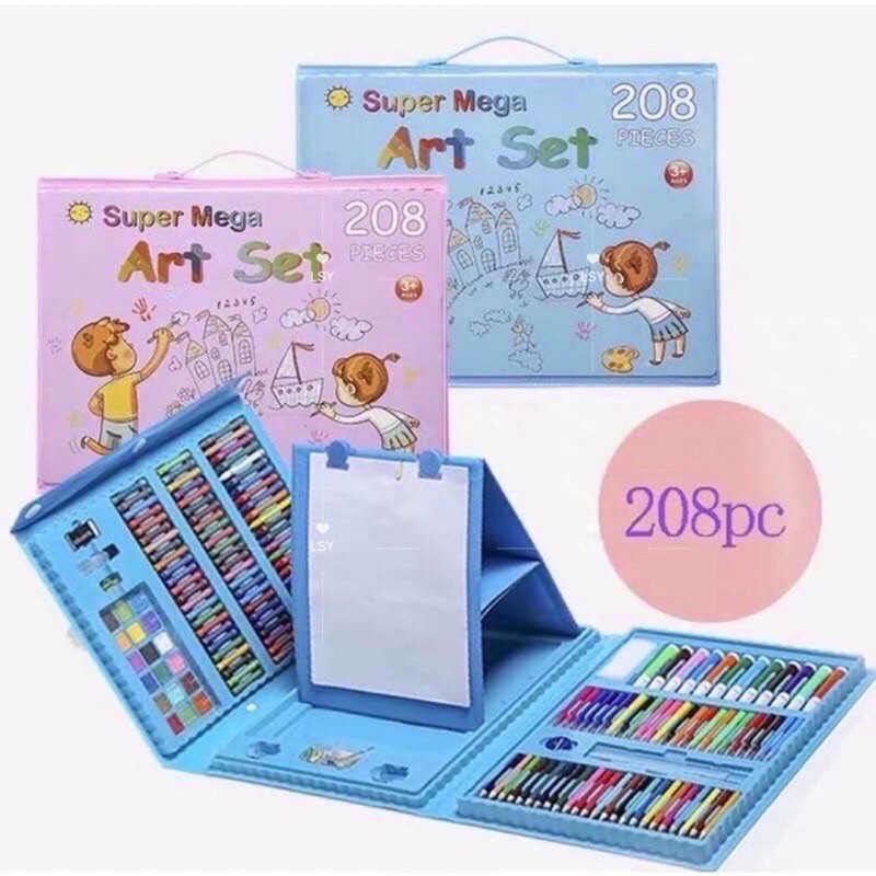 SUPER MEGA ART SET (208 PCS OF ARTSET) COLORING MATERIALS/TOOLS FOR ...