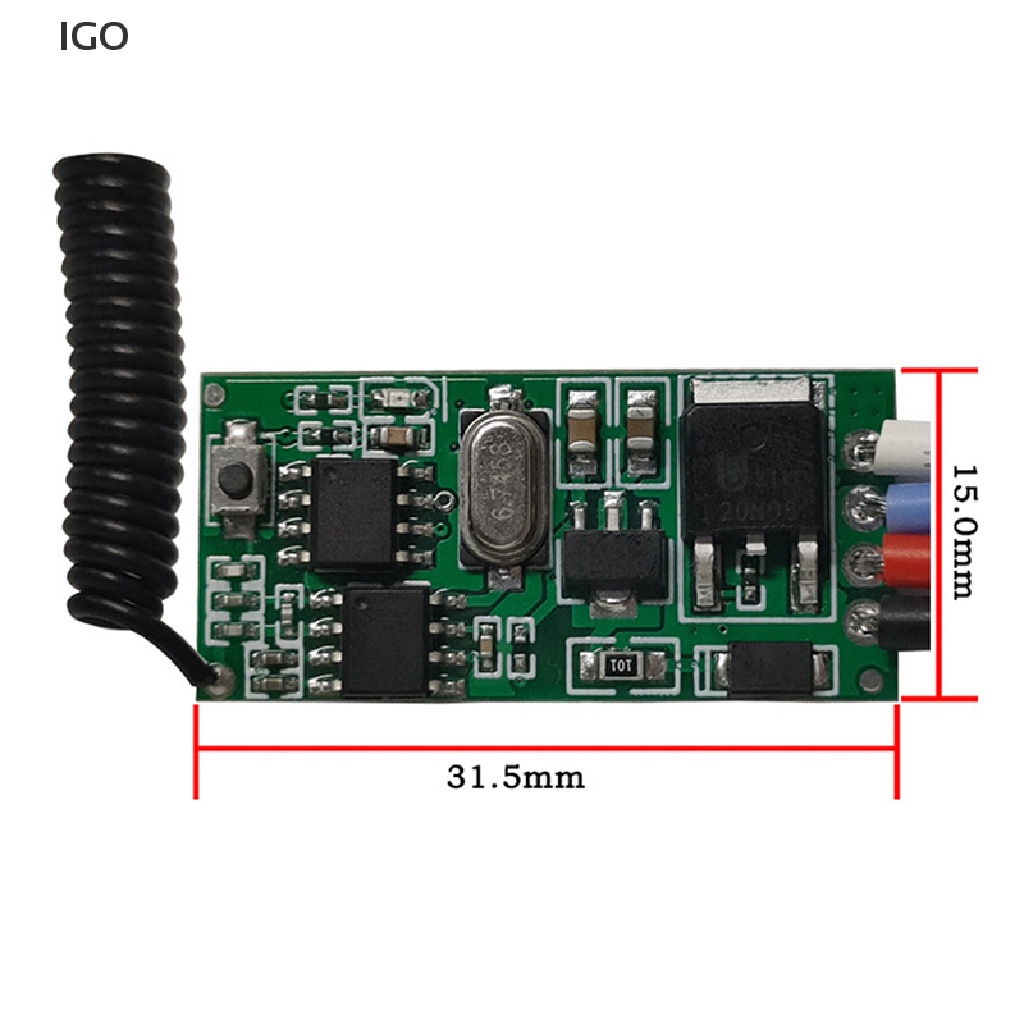 IGO 12V 24V Mini Receiver Wireless Remote Control Relay Receiver 3.6V ...