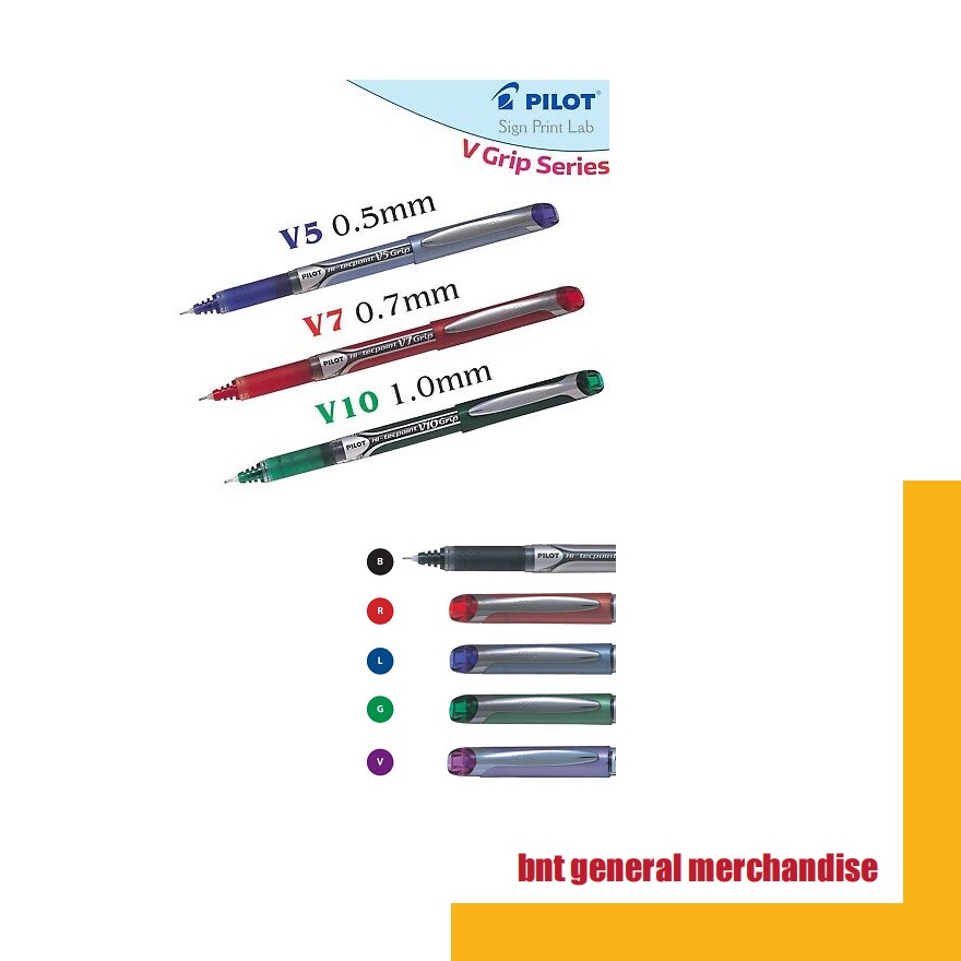 Pilot Signpen Hi-Tecpoint V SERIES GRIP V5 V7 V10 GRIP 1Pc | Shopee ...