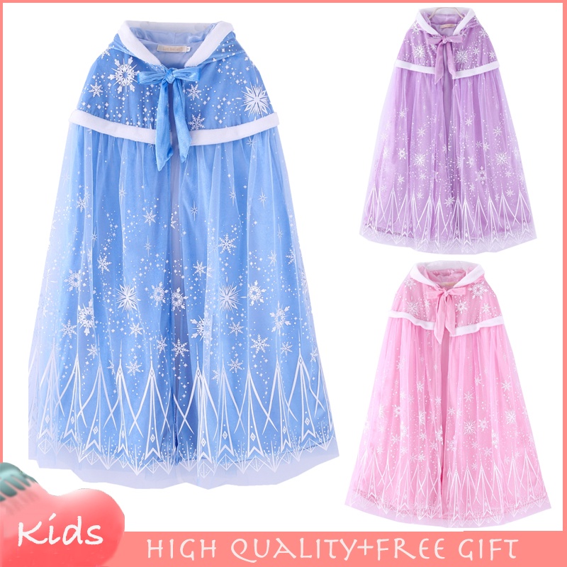 Disney Princess Cloak Cape Frozen Elsa Mermaid Sleeping Beauty Pink ...