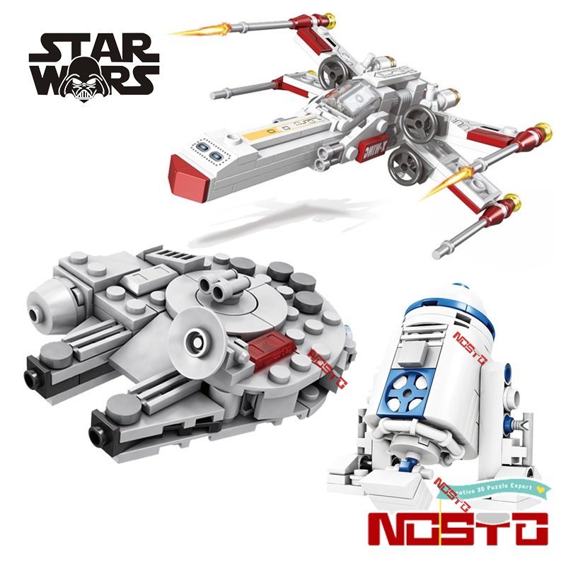 Star Wars Millennium Falcon R2-D2 X Wing Fighter MOC Building Blocks ...