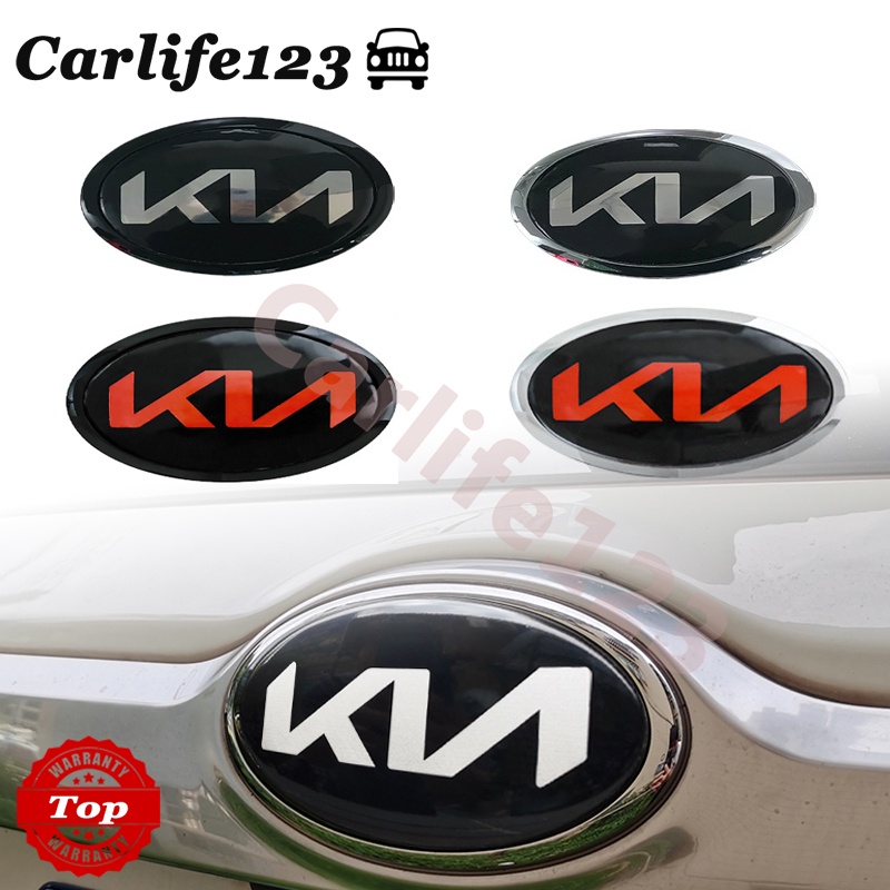 KIA KN Logo Front Hood / Rear Trunk Lid Badge Emblem / Car Steering ...