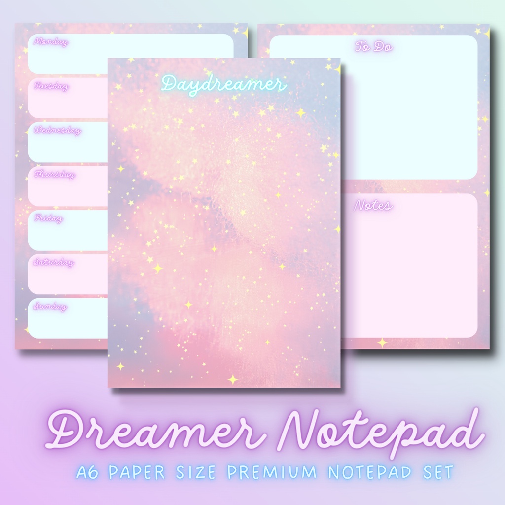 Dream Notepad Cute Kawaii Design Premium Notepad | Shopee Philippines