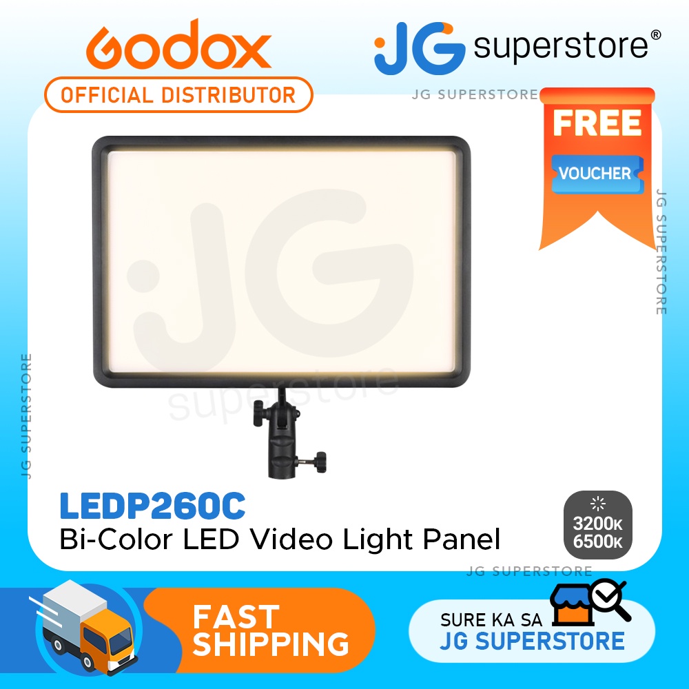 Godox LEDP260C 30W Ultra Thin Lightweight Bi Color LED Video Light | JG ...