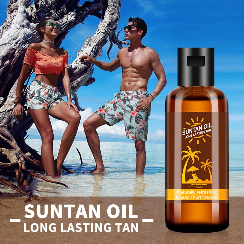Tanning Oil Beach Tanning Complexion Healthy Bronzer Sun Body Face Self Tanner | Shopee Philippines