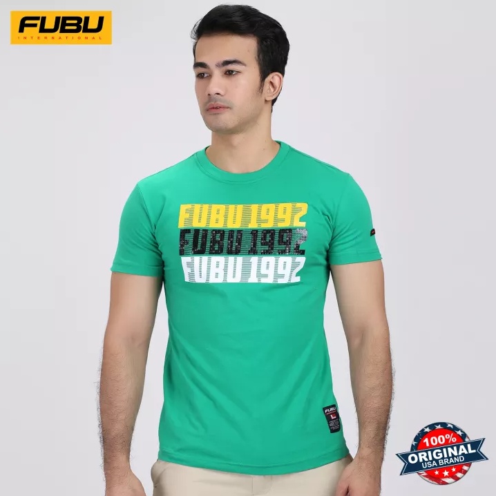 Fubu Round Neck Muscle Fit FBT01B-2773 (P.Green) | Shopee Philippines