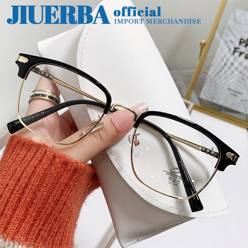 JIUERBA Fashion Imported Brand Anti Blue Light Myopia Eyeglasses ...