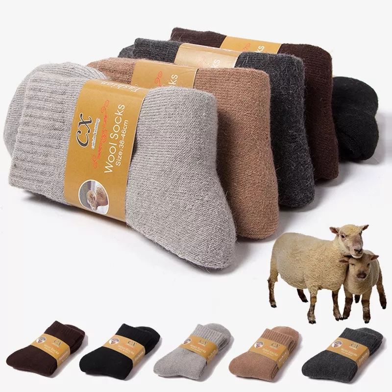Winter Warm Wool Socks Super Thicker Solid Socks Merino Wool Socks ...