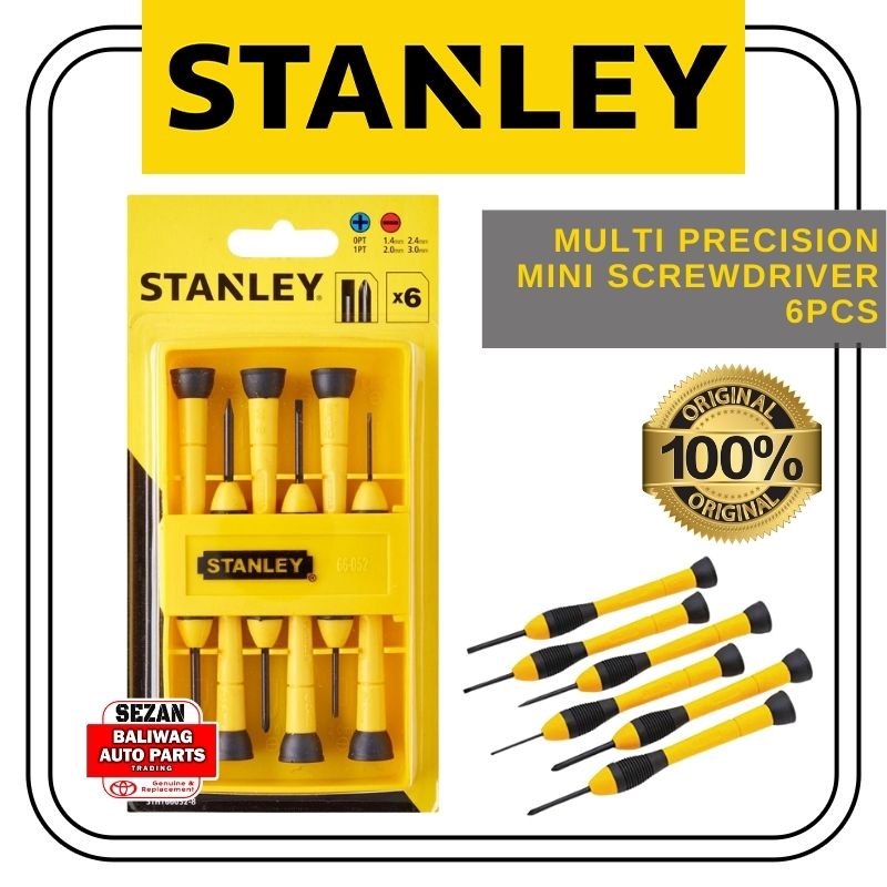 STANLEY MULTI PRECISION MINI SCREWDRIVER 6PCS 1.4MM, 2MM, 2.4MM,3MM, #1 ...