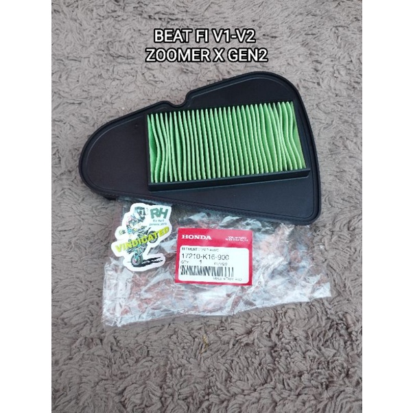 GENUINE AIR FILTER ELEMENT HONDA BEAT FI V1-V2 ZOOMER X V1-V2 | Shopee ...