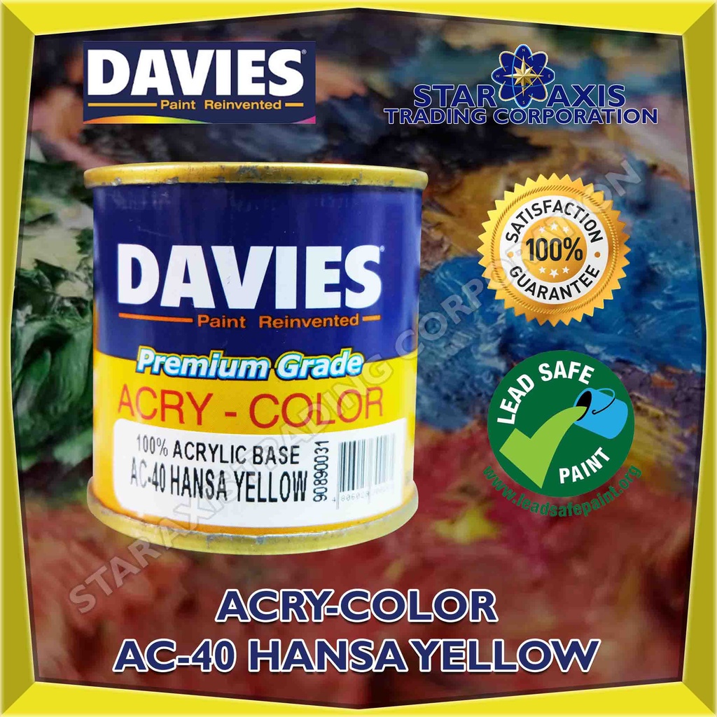 DAVIES PREMIUM GRADE ACRY-COLOR 100% ACRYLIC BASED WHITE BASED PAINT AC ...