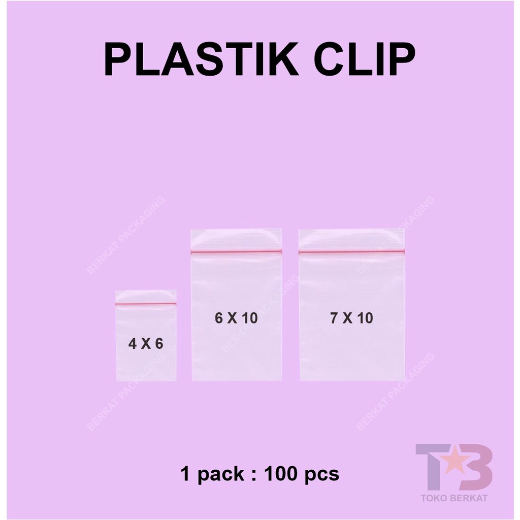 100 pcs Clear Plastic Clips / Ziplock Plastic / Plastic Clips of ...