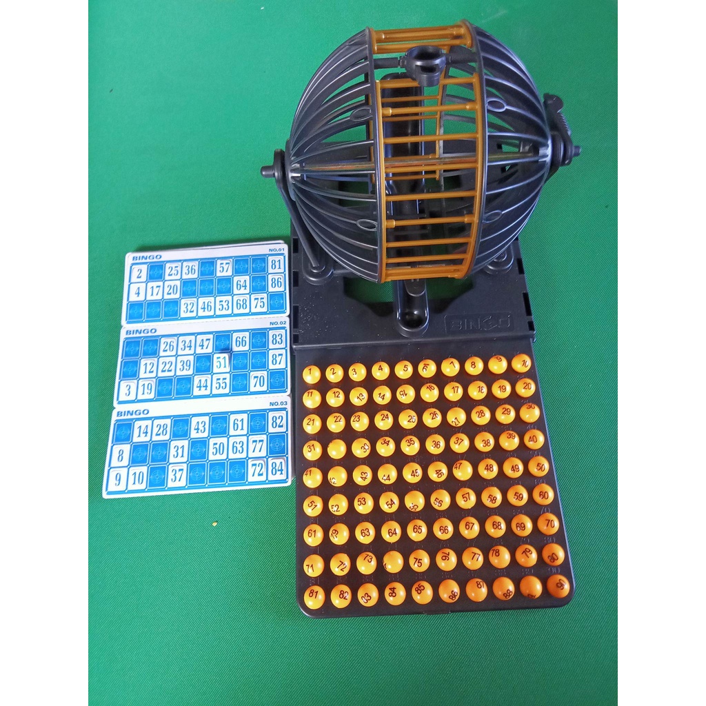 Bingo Lotto Traditional Family Game Play Set 90 Balls Machine Cards ...