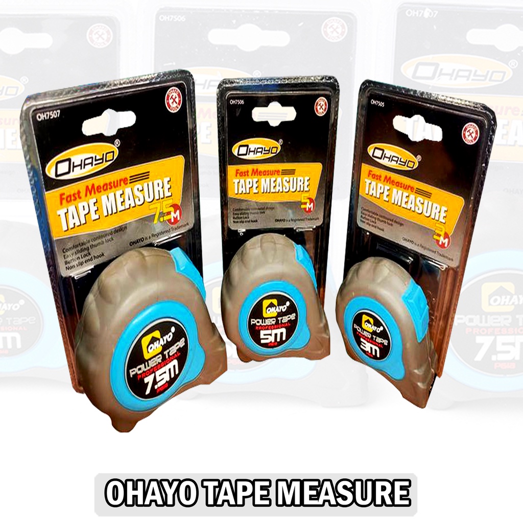 OHAYO ARMSTRONG tape measure with auto stopper and auto lock | Shopee ...
