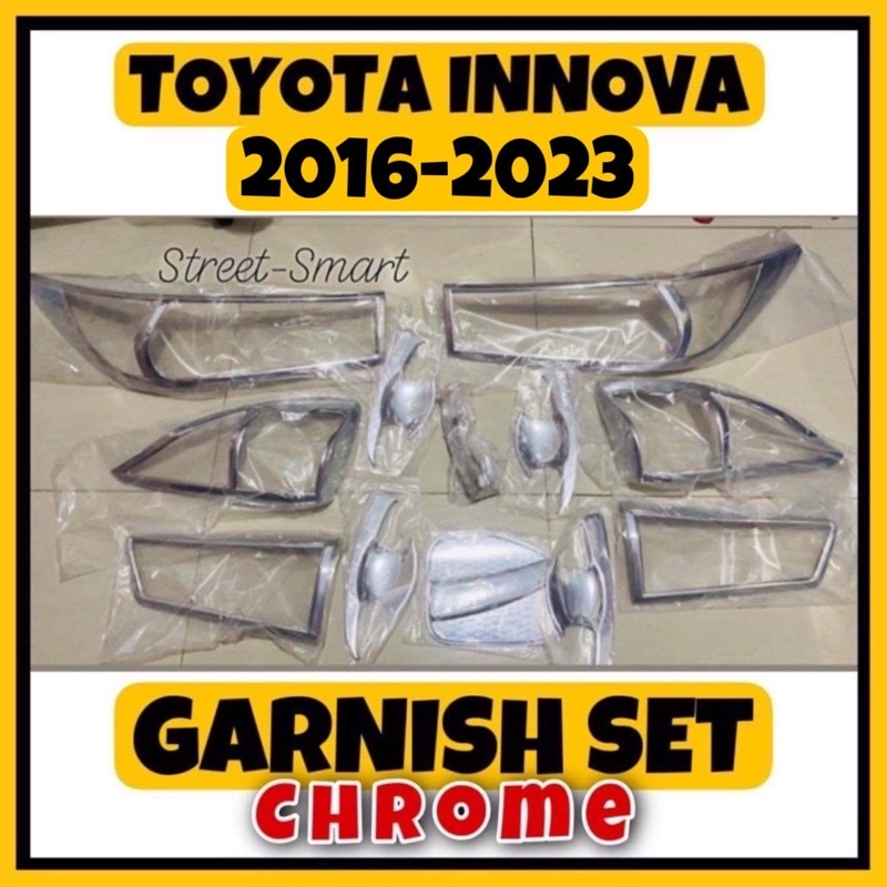 TOYOTA INNOVA 2016-2024 GARNISH SET (Chrome) | Shopee Philippines
