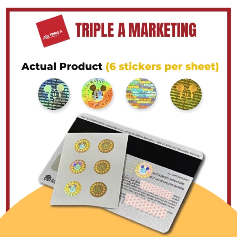 Credit/Debit Card CVV Security Seal Label Protection With Void and ...