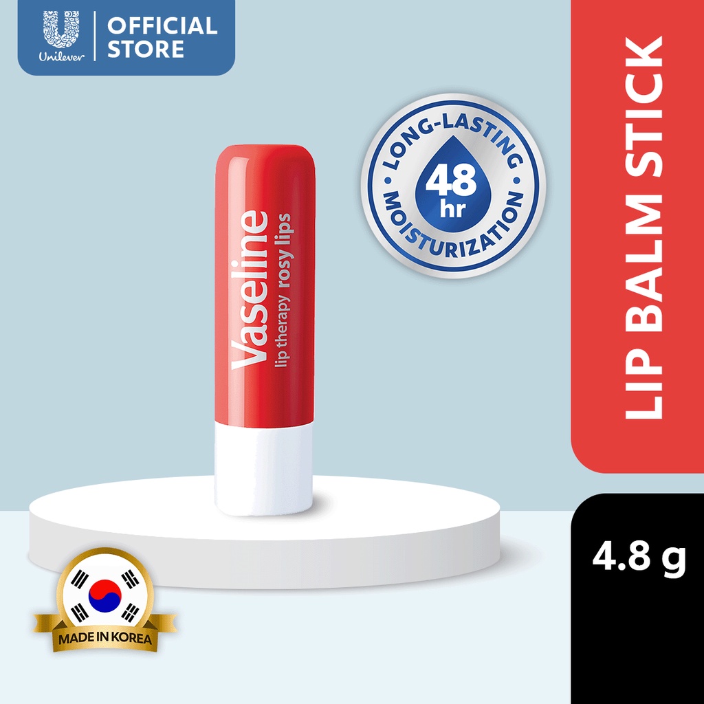 Vaseline Lip Rosy Lips Lip Balm Stick With Petroleum Jelly 4.8g | Shopee Philippines