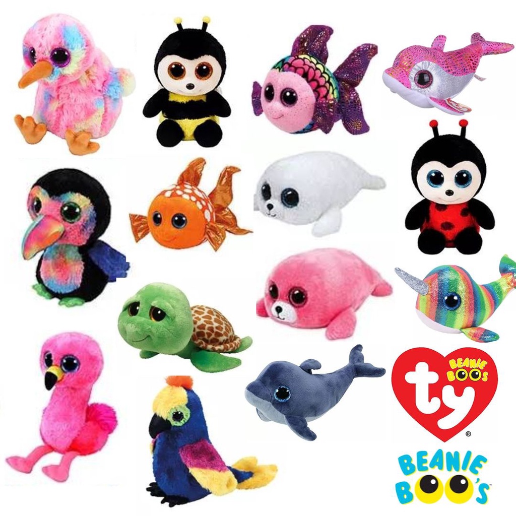 ST 14-6 Inch Big Eyes Doll Poultry Aquatic Animals Fish Frog Turtle ...