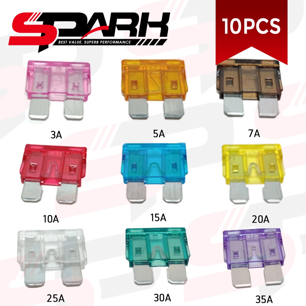 (10 PCS) Automotive Plug in Fuse Car Fuse Blade Fuse Standard ...