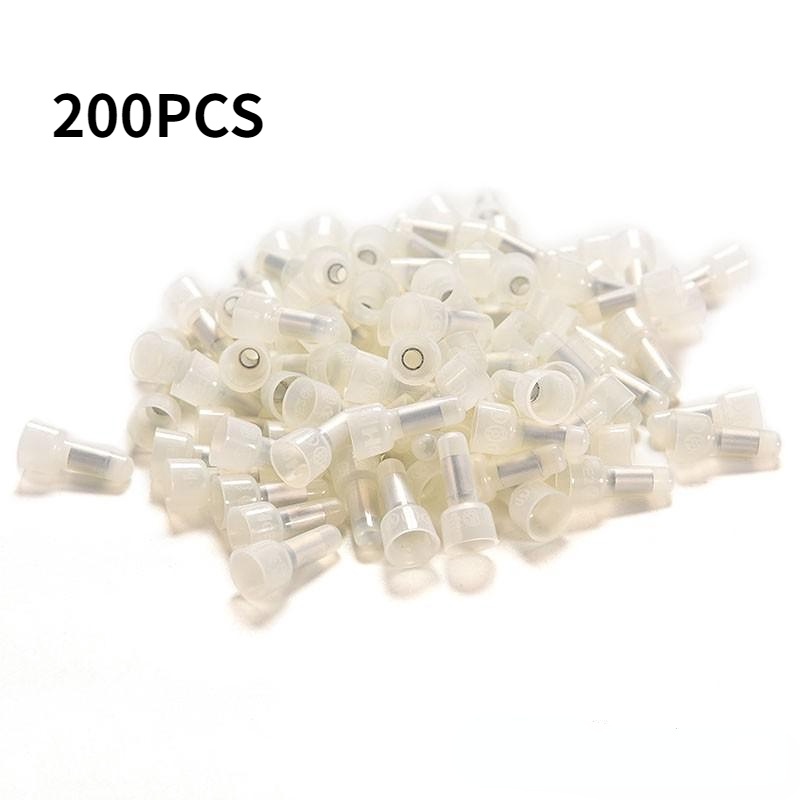 200pcs Nylon Closed End Cap Insulated Connectors Wire Crimp Terminal CE ...