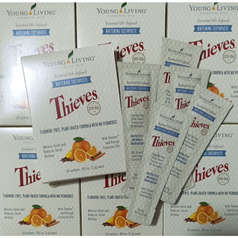 YOUNG LIVING THIEVES WHITENING TOOTHPASTE SACHET 1g | Shopee Philippines