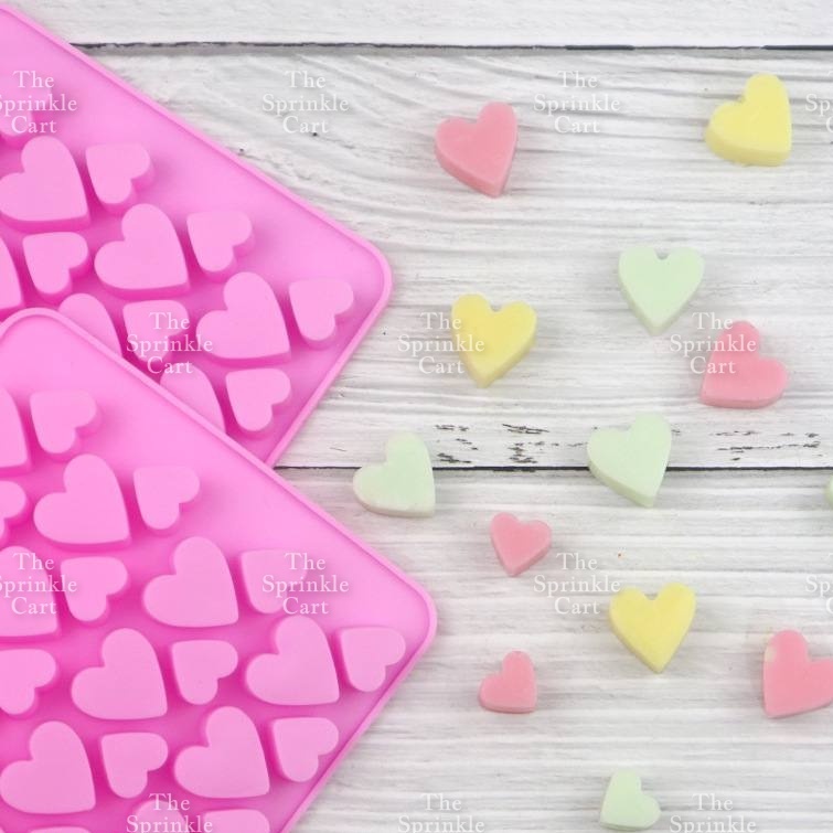 Diamond Love Heart shape Silicone Molder Geometric Heart Cake Pop ...