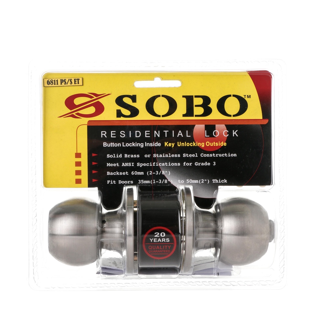 Sobo Stainless Steel Entrance Doorknob Lock Set | Shopee Philippines
