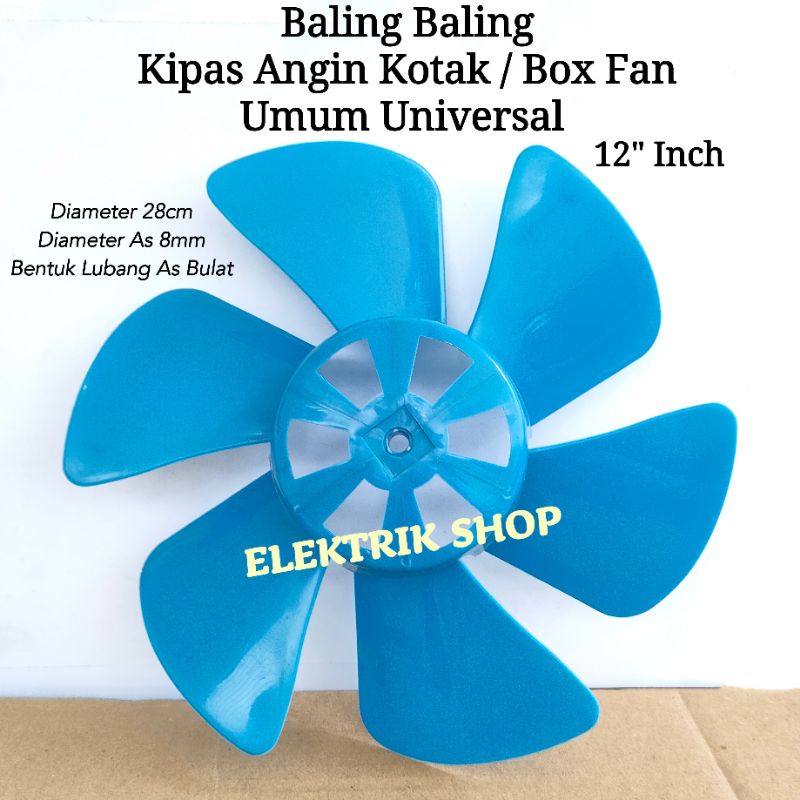 12"ich BOX FAN Propeller/UNIVERSAL General BOX FAN Propeller | Shopee ...