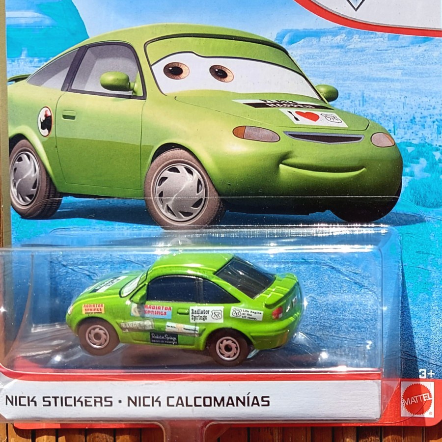 Mattel Scale 55 CARS NICK STICKERS - LIGHTNING McQUEEN MATER HUDSON ...