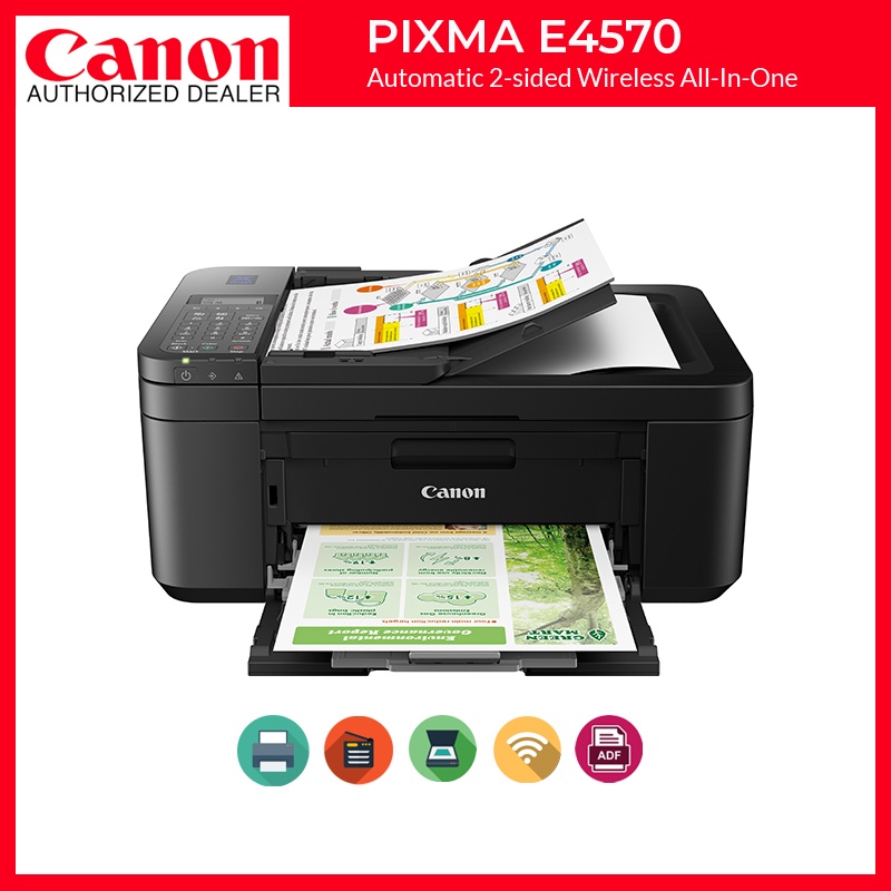 Canon Pixma E4570 WIFI Printer Scanner Fax Copier or Xerox Auto ...