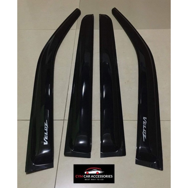 TOYOTA VELOZ 2022 to 2023 INJECTION TYPE Window Door Visor Black ...