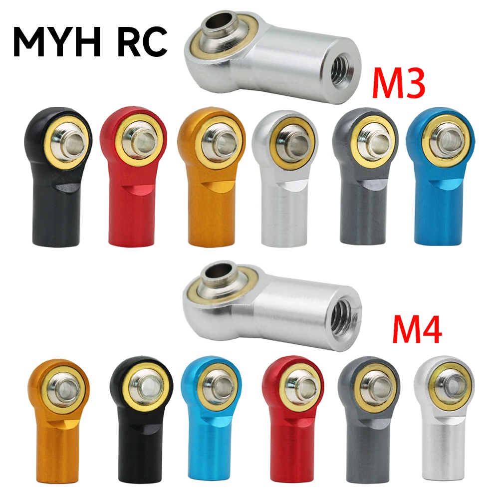 MYHRC Metal M3 M4 Link Tie Rod End Ball Joint Shock Absorber Ball Joint for 1/10 RC Car Crawler ...