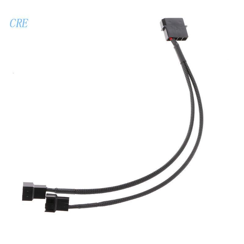CRE PWM Fan 4-Pin Molex Male to 3-Pin/4-Pin PC Fan Power Adapter ...