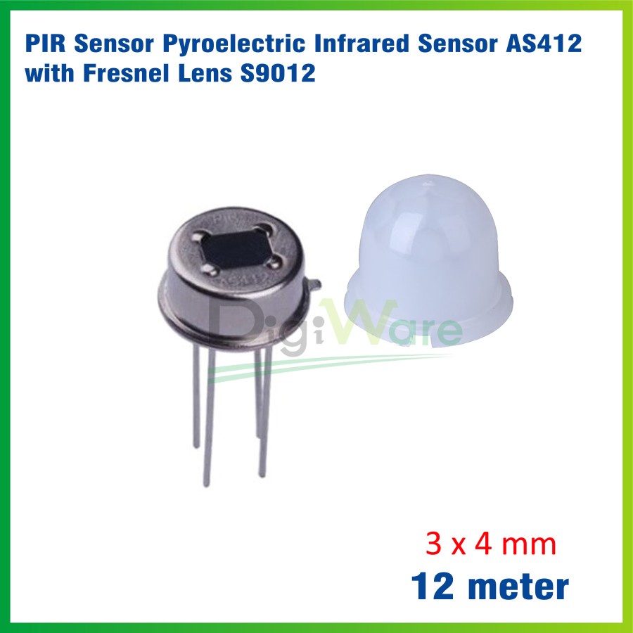 PIR Motion Sensor Pyroelectric Infrared AS412 with Fresnel Lens ...