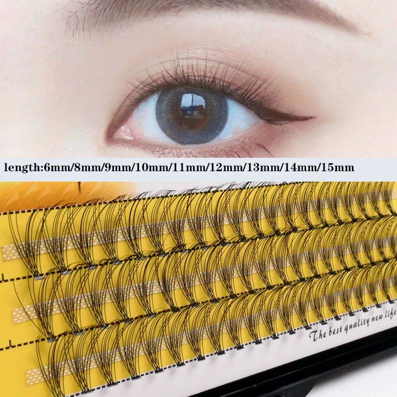 10/20/30D Adhesive Root Individual False eyelash 60 Pcs Makeup Cluster ...