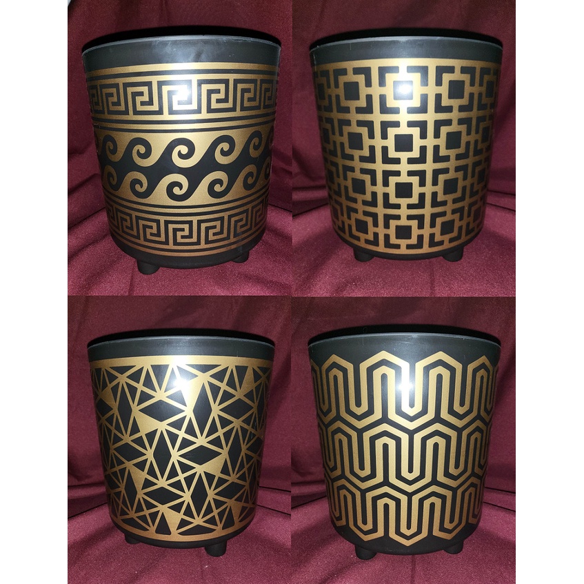 GOLD & BLACK / LARGE SIZE / aesthetic & elegant plant pot / 139 pesos ...