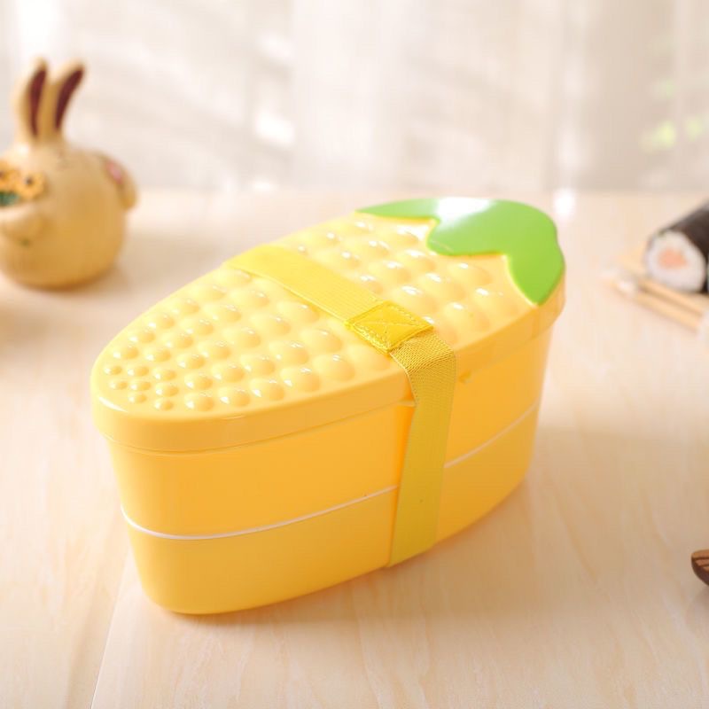 #1936 Cute Corn Lunch Box Food Container PP Food Storage For Kids ...