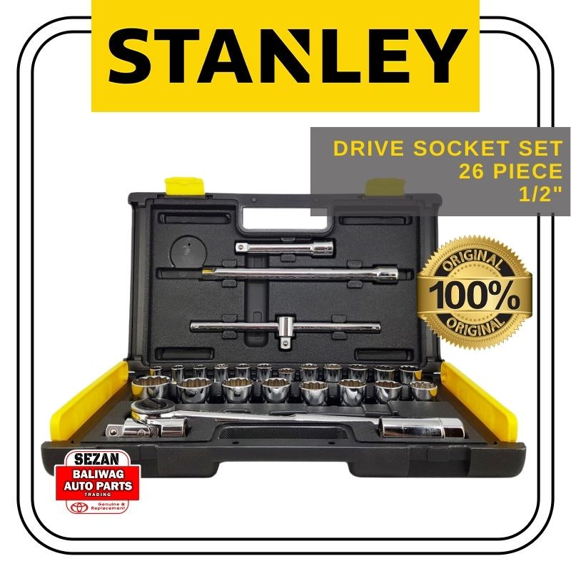 STANLEY DRIVE SOCKET SET 26PCS 1-HALF | Shopee Philippines