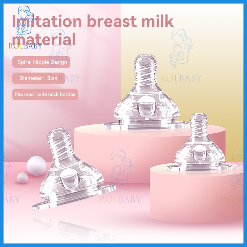 【COD】 Baby Milk Bottle Nipple Replacement Wide Neck Caliber Baby ...