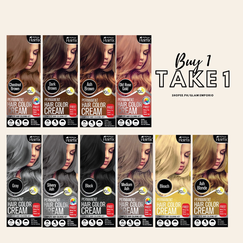 BUY1TAKE1 Hairfix Permanent Hair Color | Shopee Philippines
