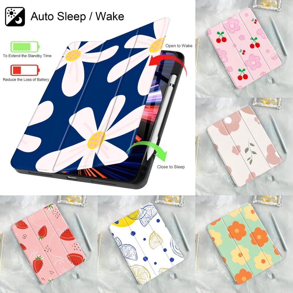 Watercolor Flowers painting iPad case compatible for 2025 M5 M4 iPad ...