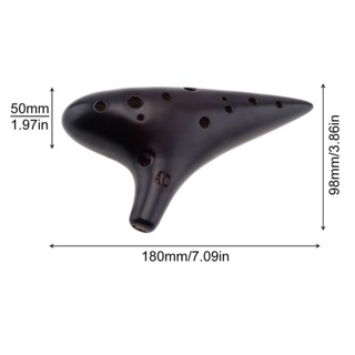 12 Holes Alto Tone C Ocarina Flute Ceramic Musical Instruments ...